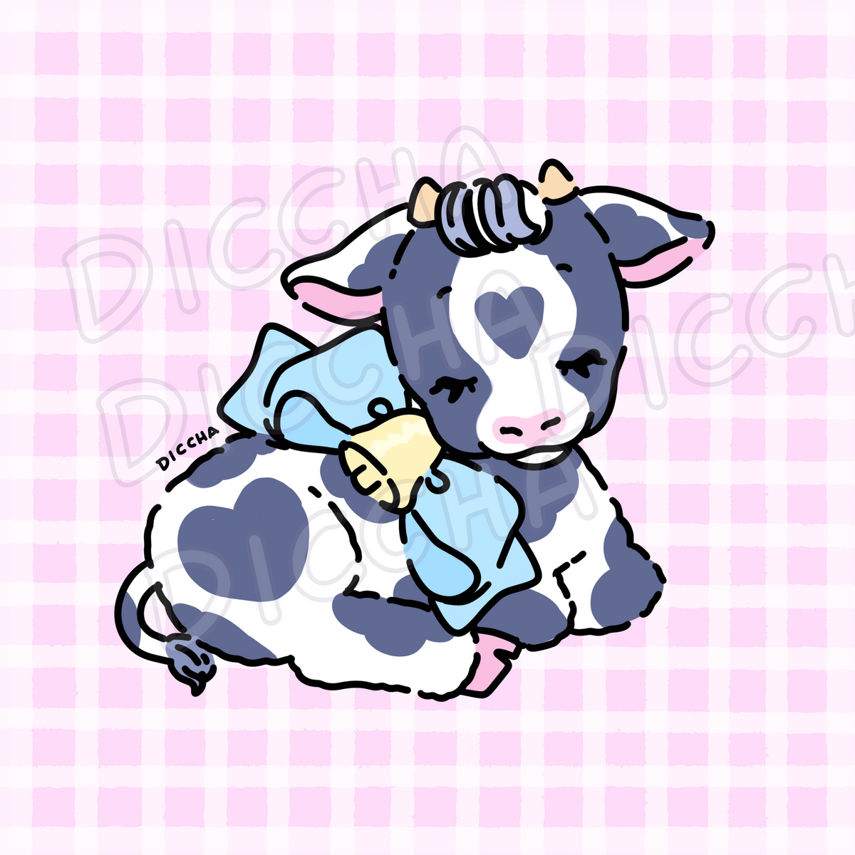 sweet little moomoo art print PREORDER ♡| diccha